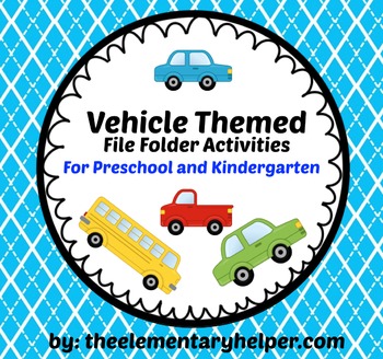 Vehicle File Folder Activities | The Elementary Helper